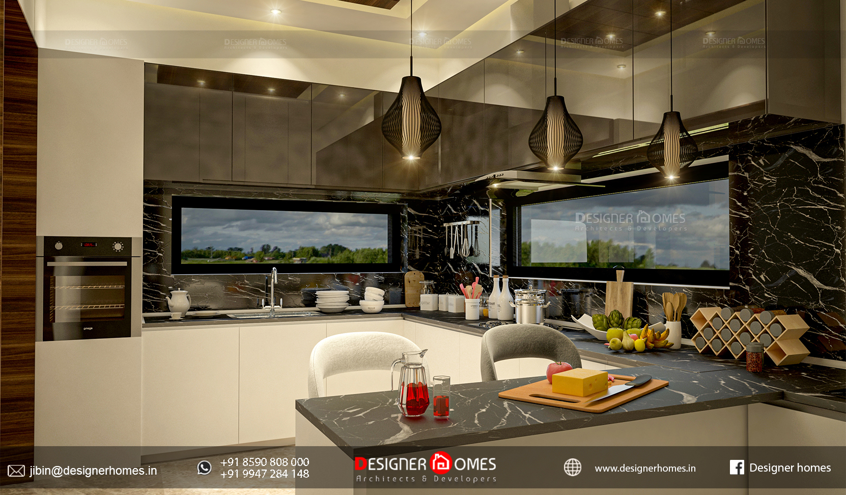 Kerala Style Modular kitchen - Kerala Model Home Plans